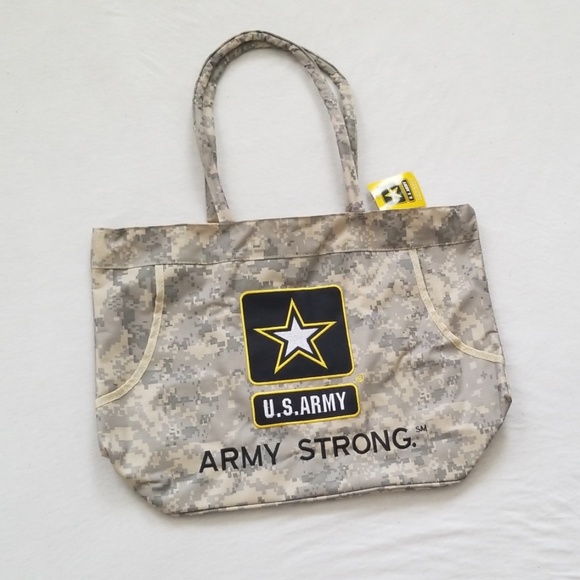 U.S. Army | Bags | Us Army Tote Bag Army Strong Camo Beach Bag | Poshmark